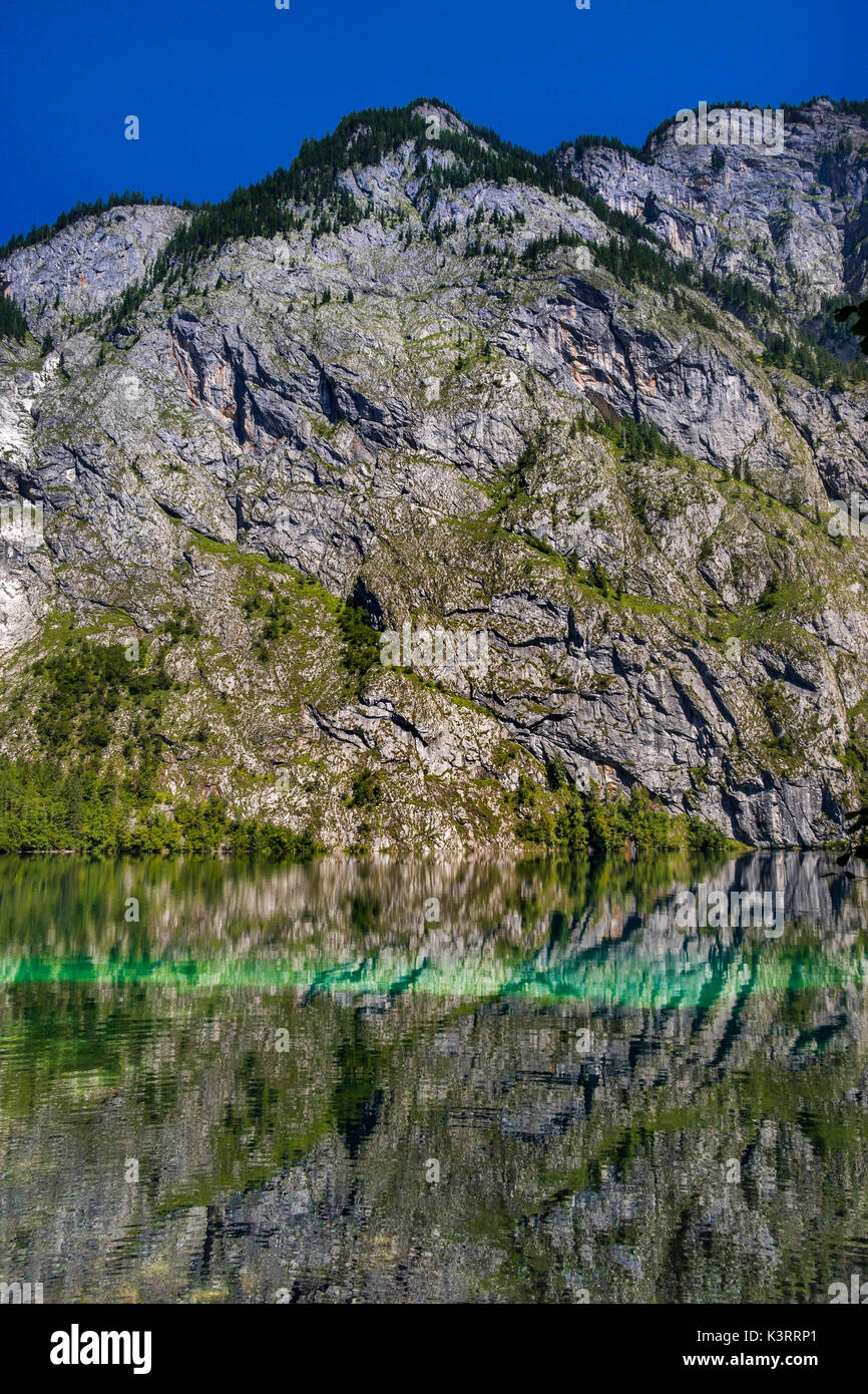 View of the Obersee Lake in the Berchtesgaden National Park, Salet am ...