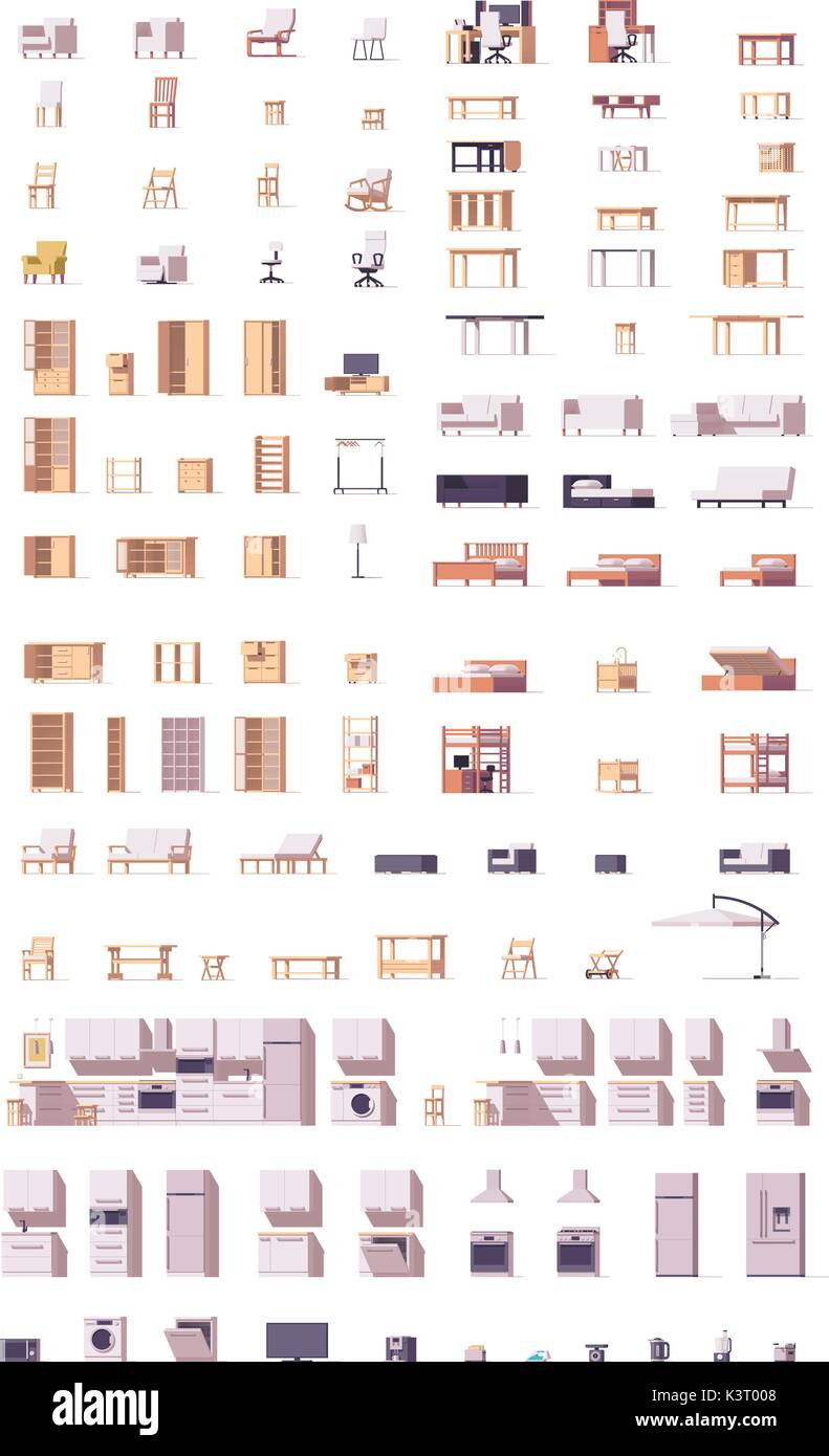 Living room couch kitchen Stock Vector Images - Alamy