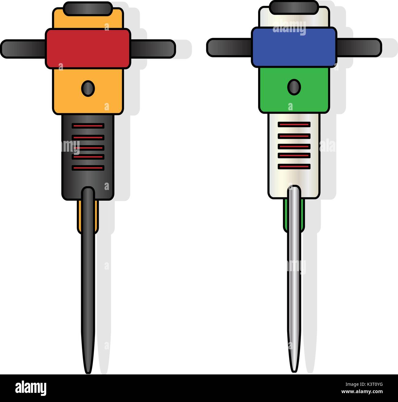 Construction jackhammer. Illustration set Stock Vector Image & Art - Alamy