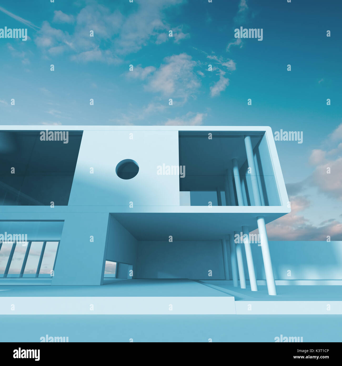 Business building structure 3d rendering Stock Photo - Alamy