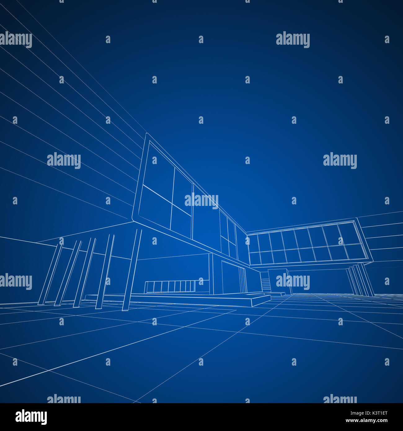 3d blueprint drawing hi-res stock photography and images - Alamy
