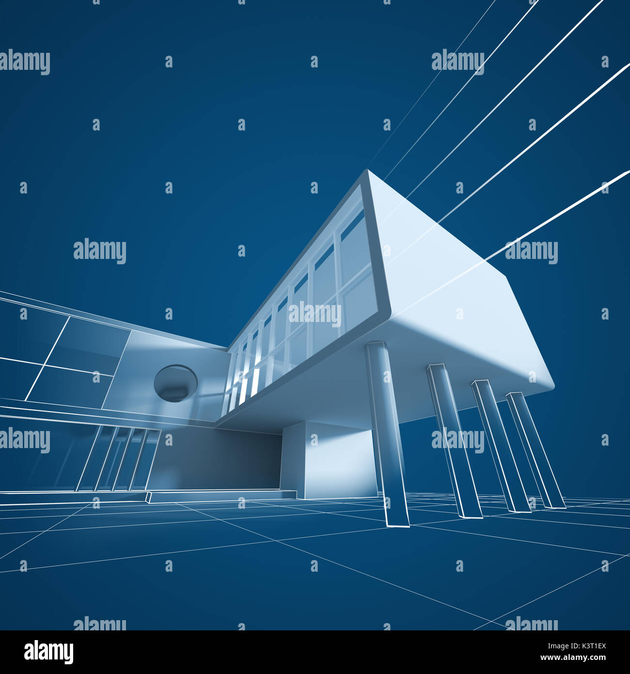 Architecture engineering 3d rendering Stock Photo - Alamy