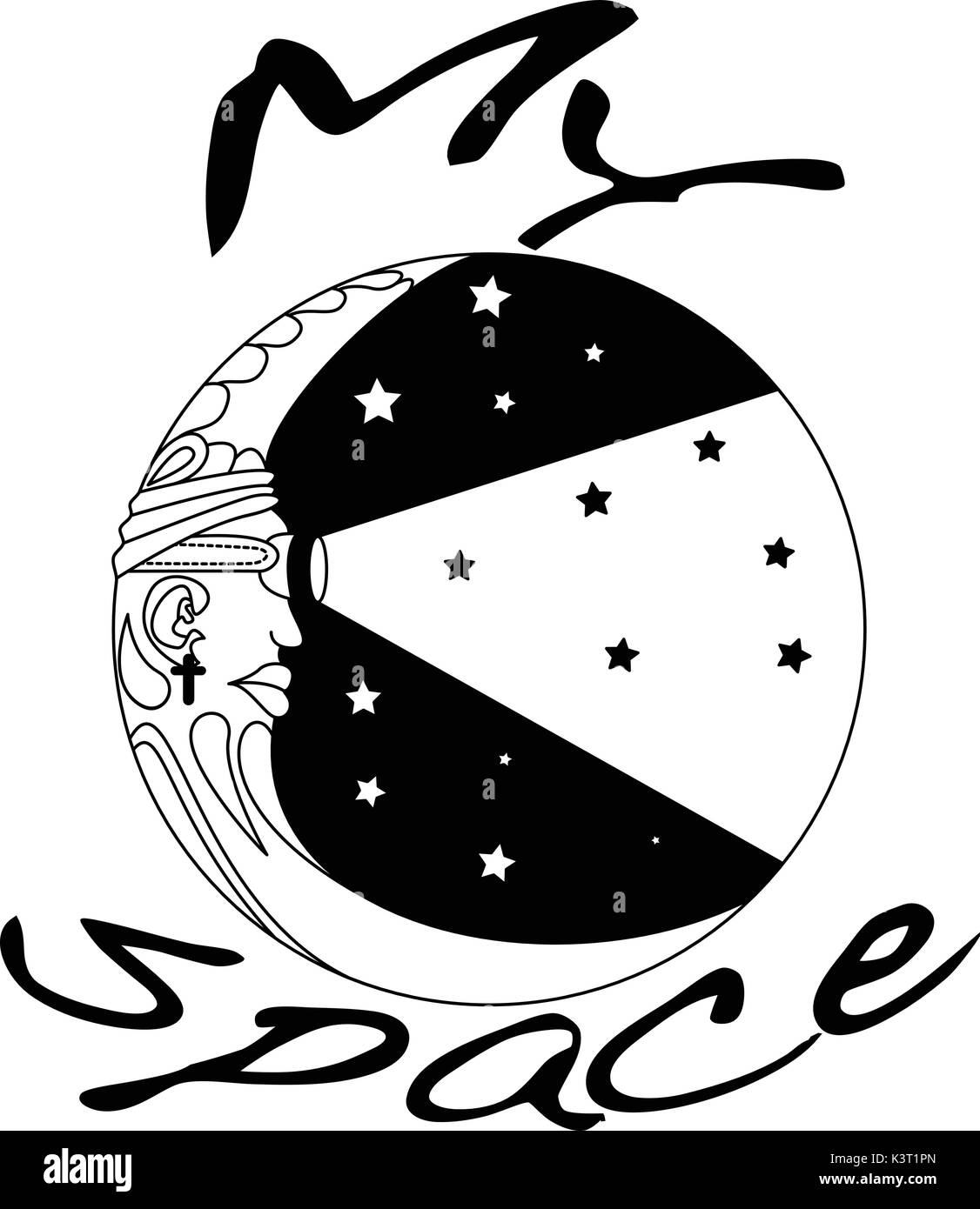 Moon tshirt Stock Vector Images - Alamy