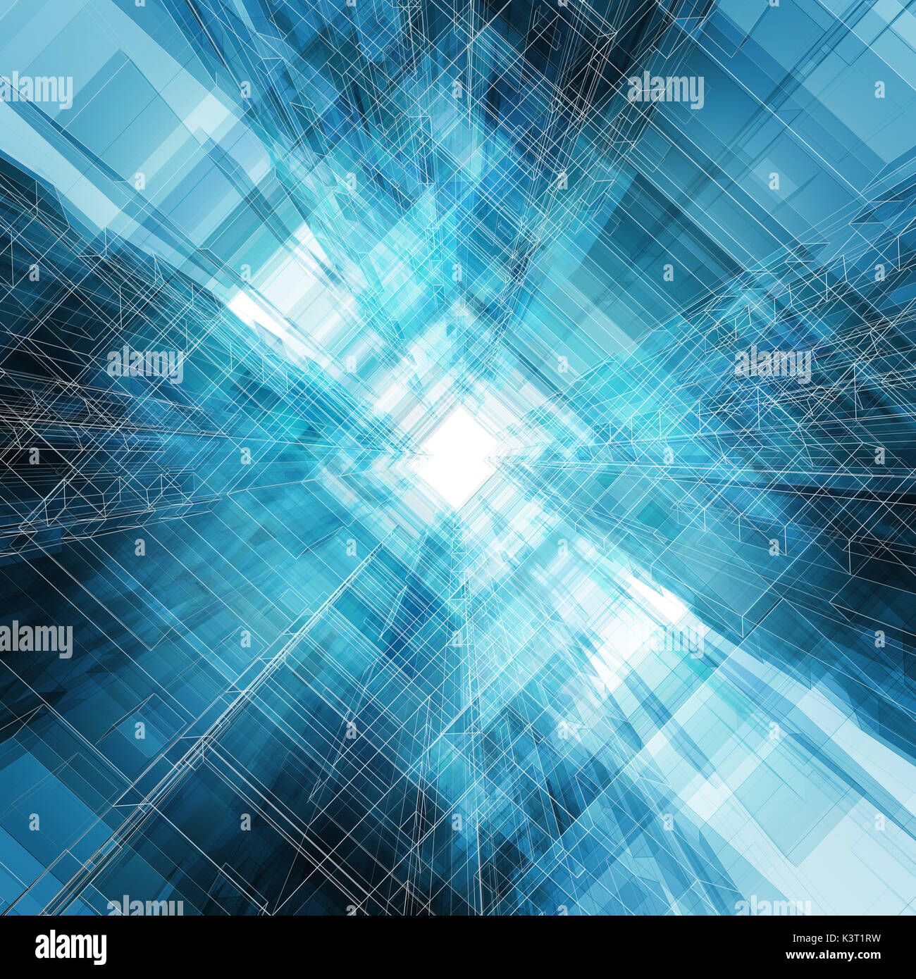 Abstract architecture 3d rendering Stock Photo - Alamy