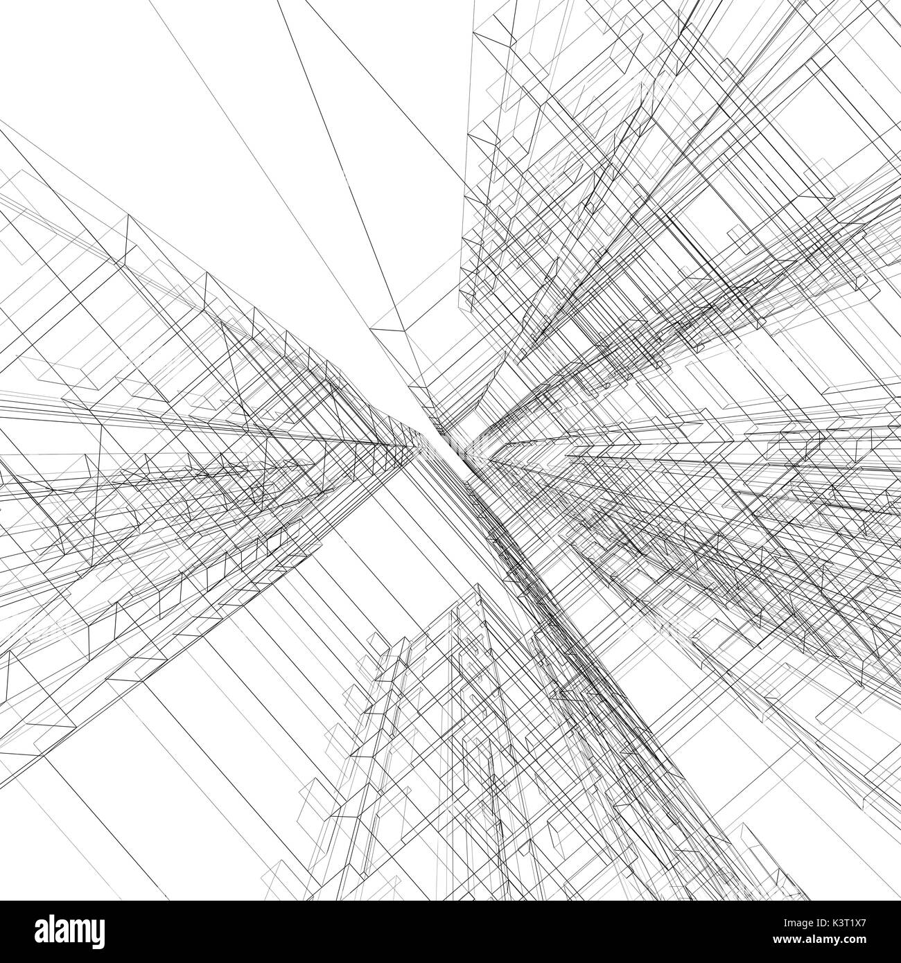 Abstract project blueprint 3d rendering Stock Photo - Alamy