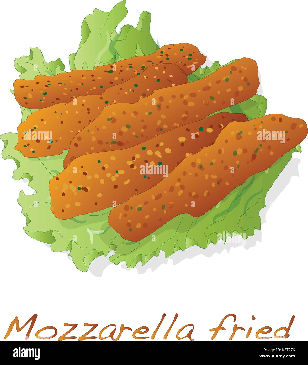 Mozarella stick Stock Vector Images - Alamy