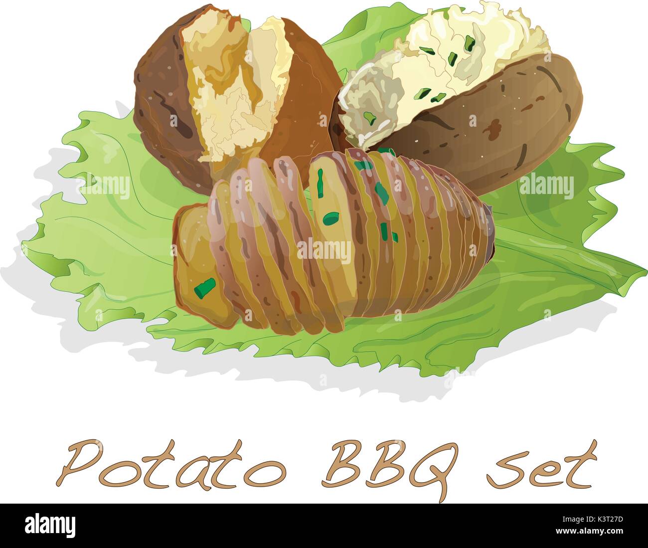 Bbq stuffed potato Stock Vector Images - Alamy