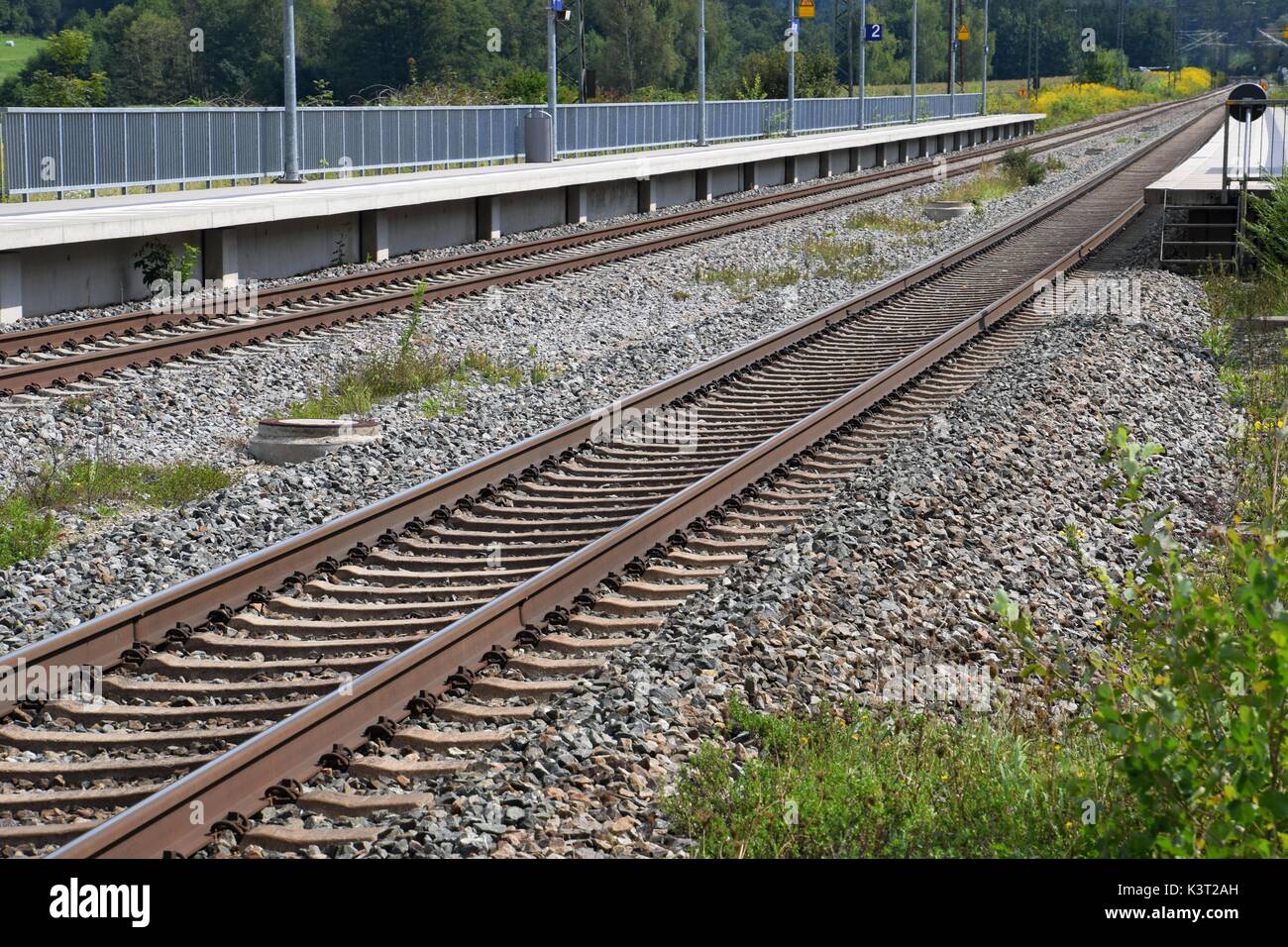 traffic, railway Station area, Train tracks and railway electrification ...