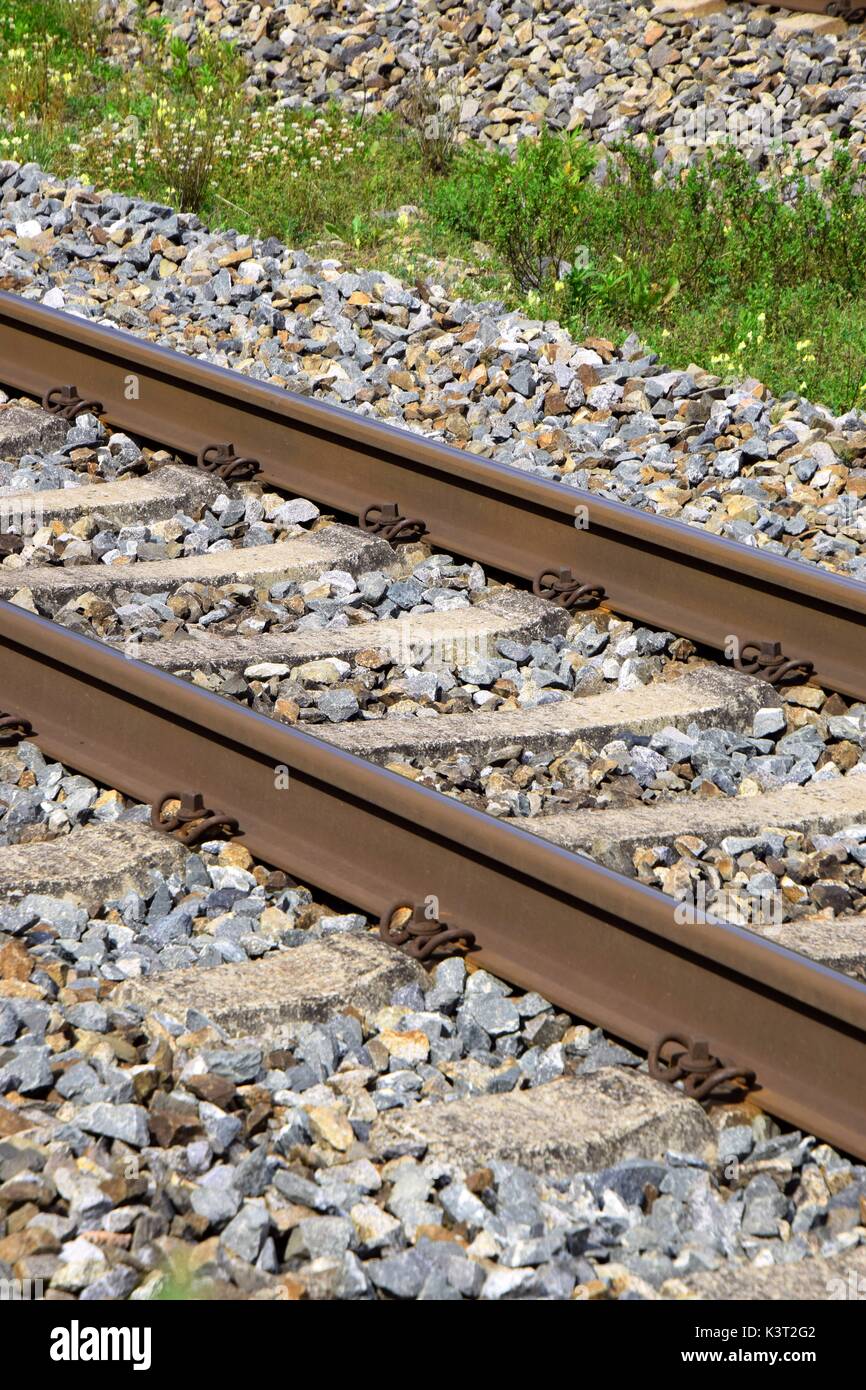 traffic, railway Station area, Train tracks and railway electrification ...