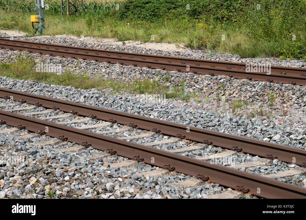 traffic, railway Station area, Train tracks and railway electrification ...