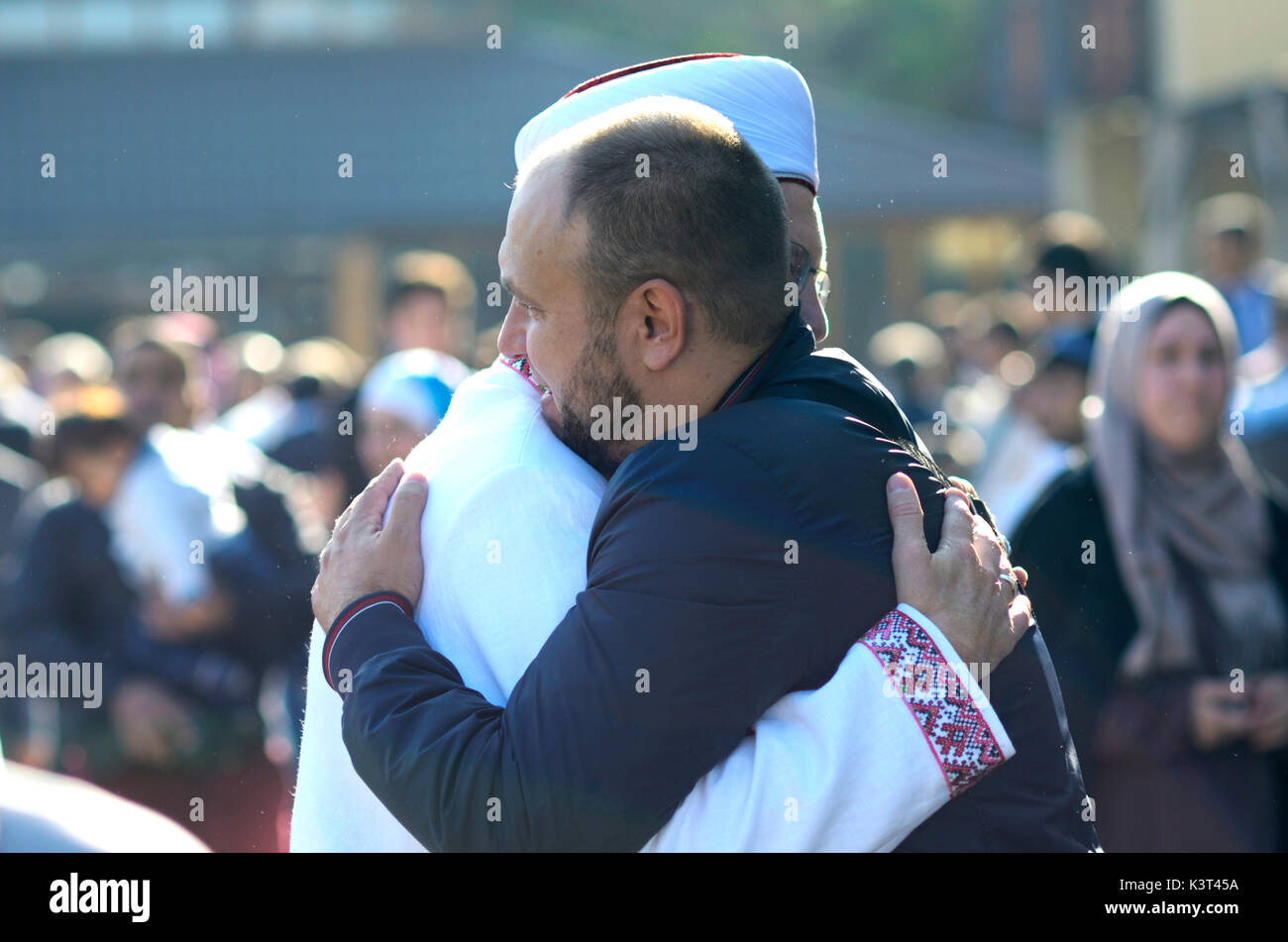 September 01,2017. Kiev, Ukraine. Muslims of Kyiv celebrating Islamic ...