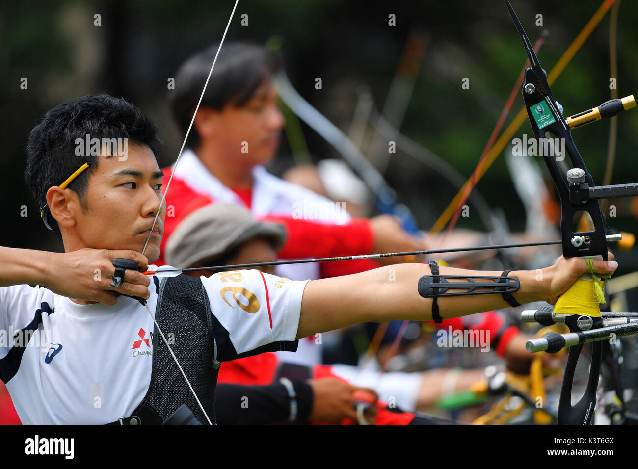 Tokyo, Japan. Credit: MATSUO. 3rd Sep, 2017. Tomohiro Ueyama Archery : 2017 Japan Para Archery ...