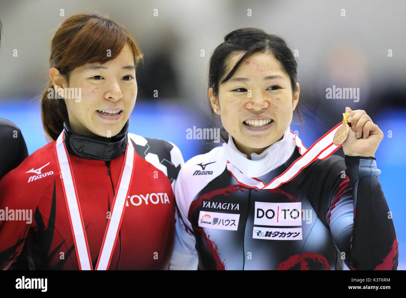 Nagano, Japan. 3rd Sep, 2017. L-R) Sumire Kikuchi, Moemi Kikuchi Short ...