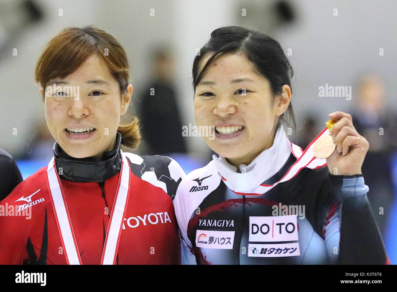 Nagano, Japan. 3rd Sep, 2017. L-R) Sumire Kikuchi, Moemi Kikuchi Short ...