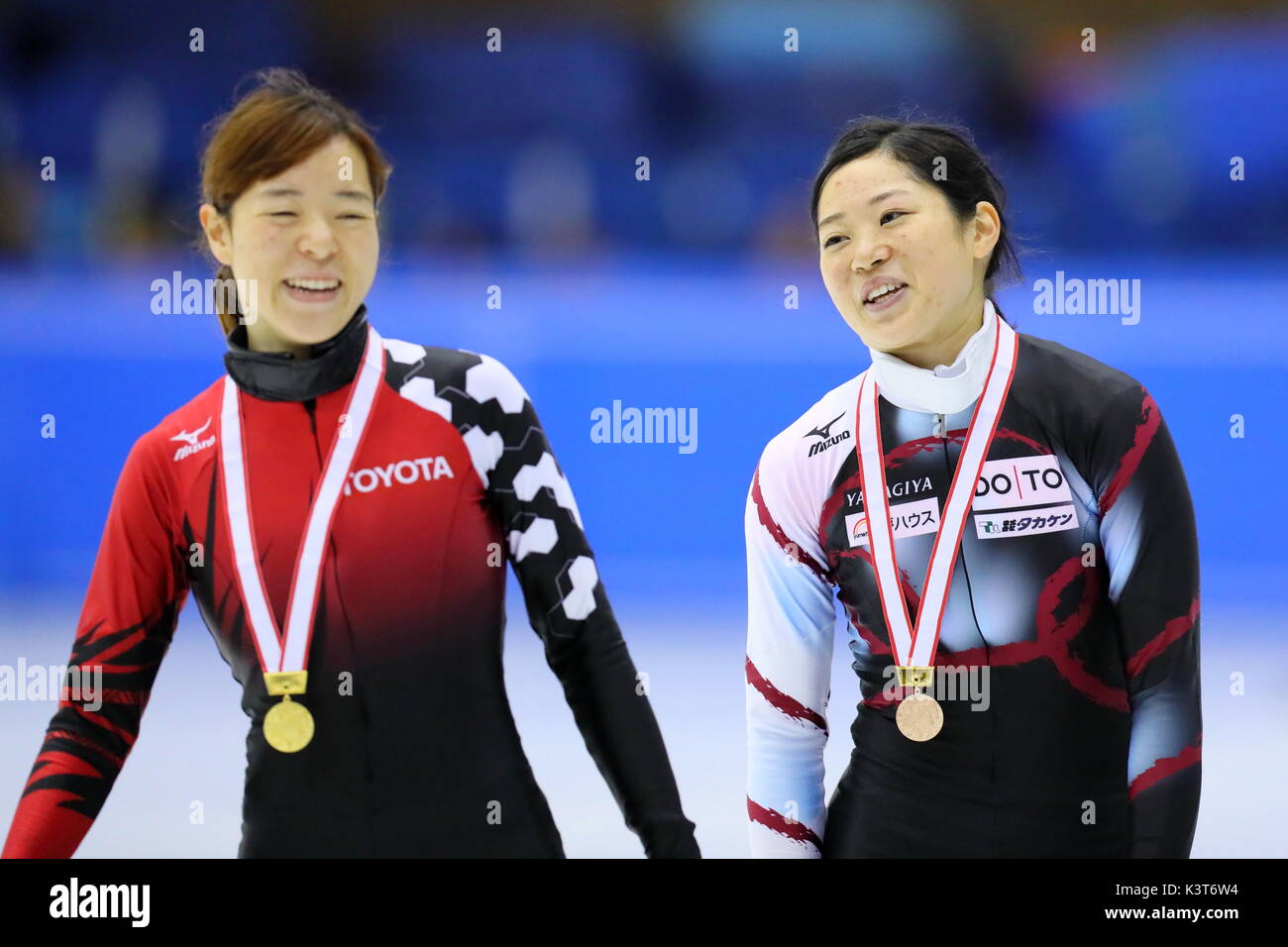 Nagano, Japan. 3rd Sep, 2017. L-R) Sumire Kikuchi, Moemi Kikuchi Short ...