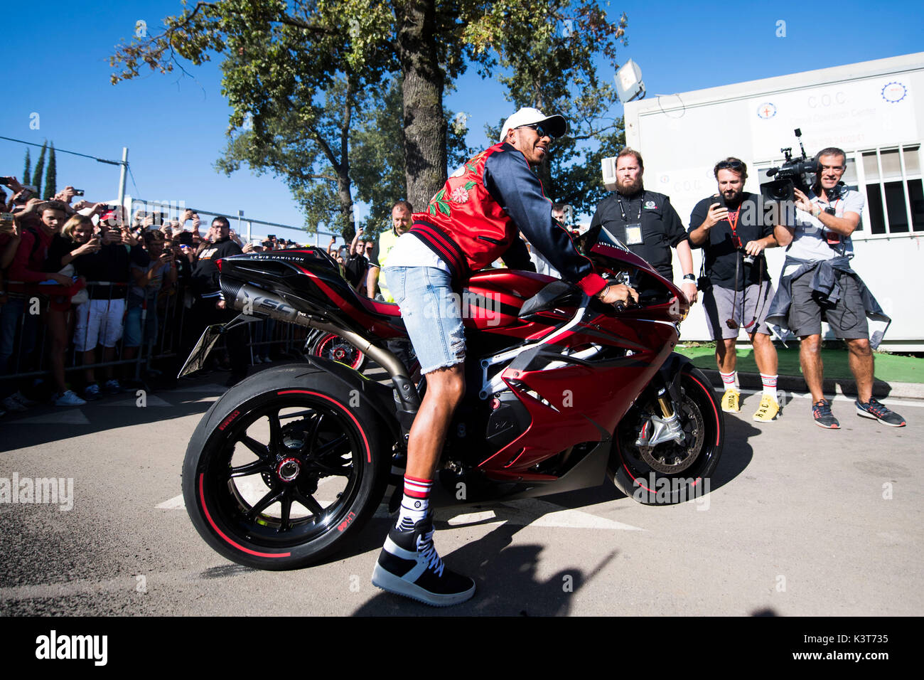 Lewis hamilton italy 2017 2017 hi-res stock photography and images - Alamy