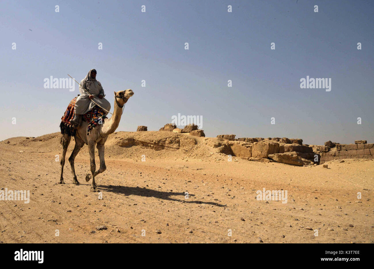 Cairo, Egypt. 3rd Sep, 2017. An Egyptian man rides a camel on the third ...