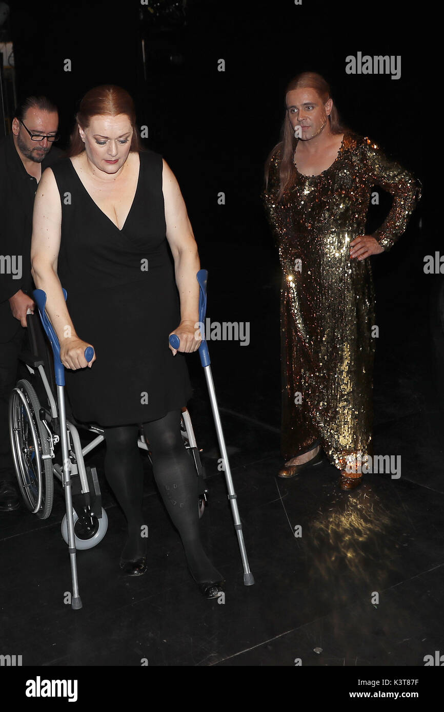 Die Sängerin der Brünnhilde in der Oper "Götterdämmerung" bei den ...