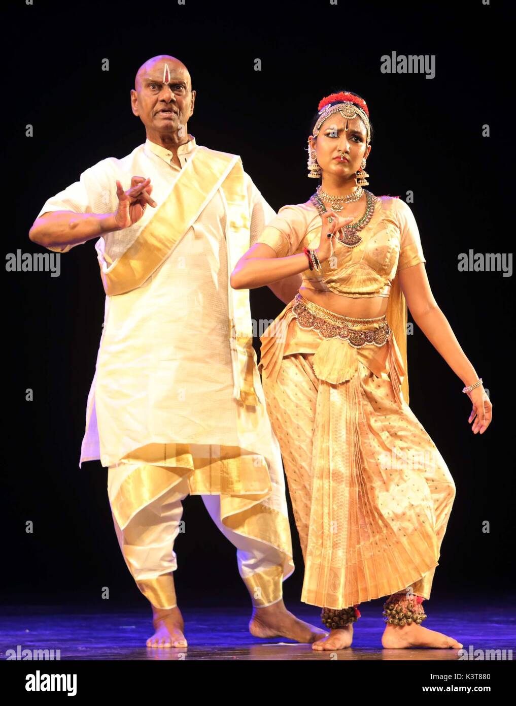 NEW DELHI, INDIA - SEPTEMBER 1: Kuchipudi dance artists Bhavana Reddy ...