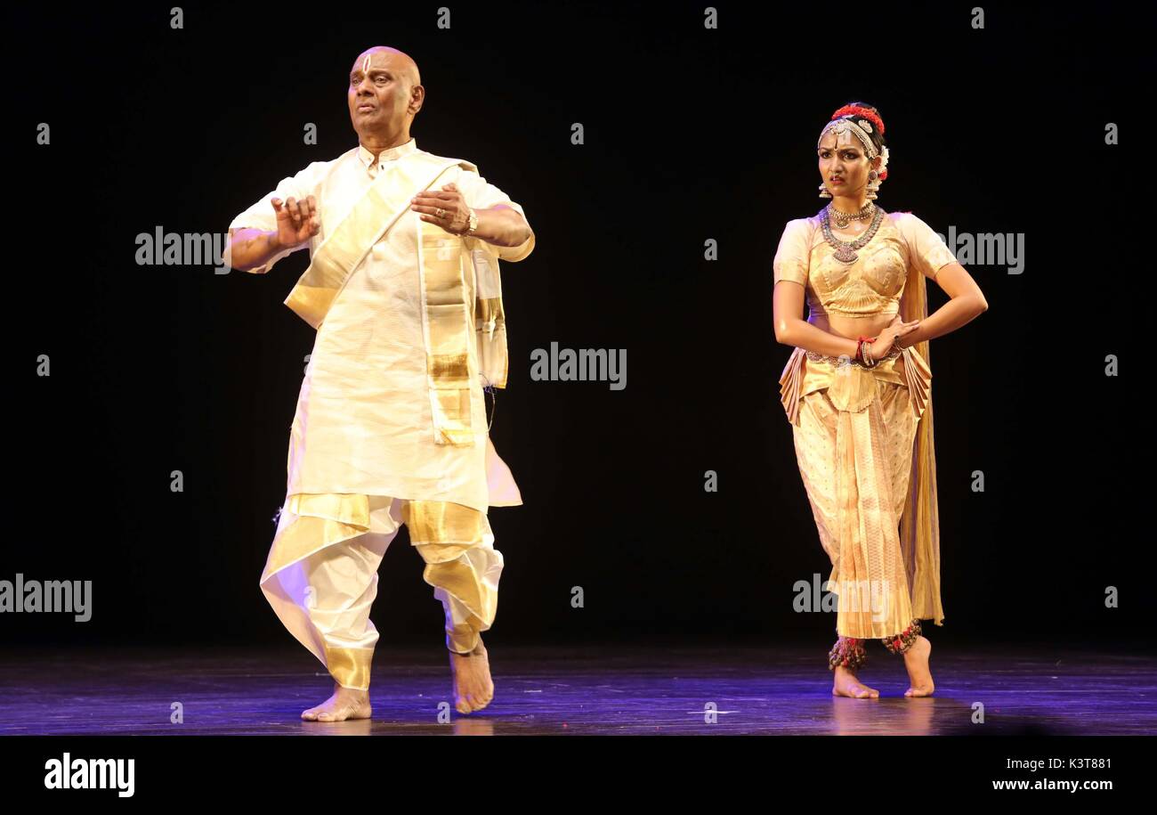 NEW DELHI, INDIA - SEPTEMBER 1: Kuchipudi dance artists Bhavana Reddy ...