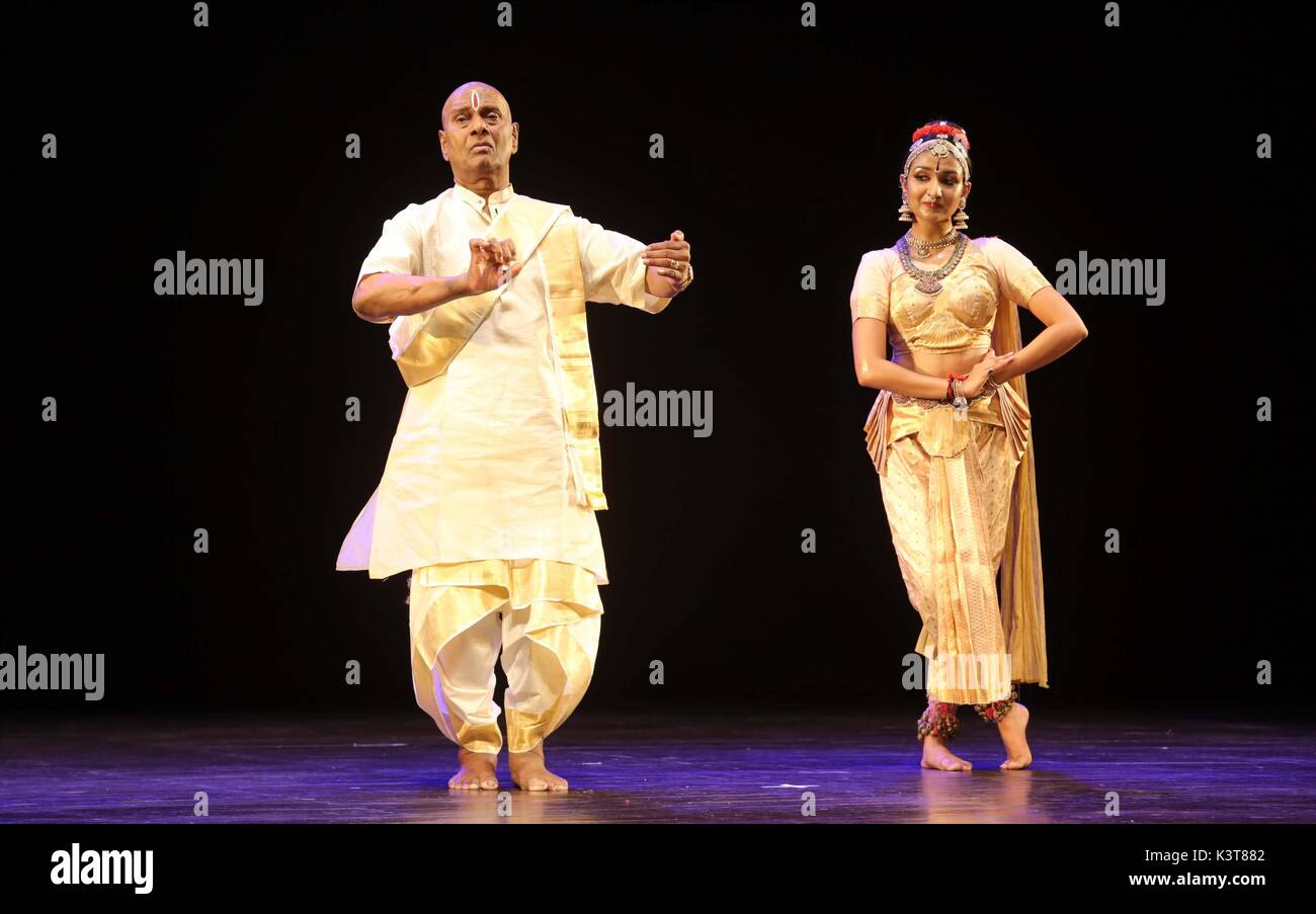 NEW DELHI, INDIA - SEPTEMBER 1: Kuchipudi dance artists Bhavana Reddy ...