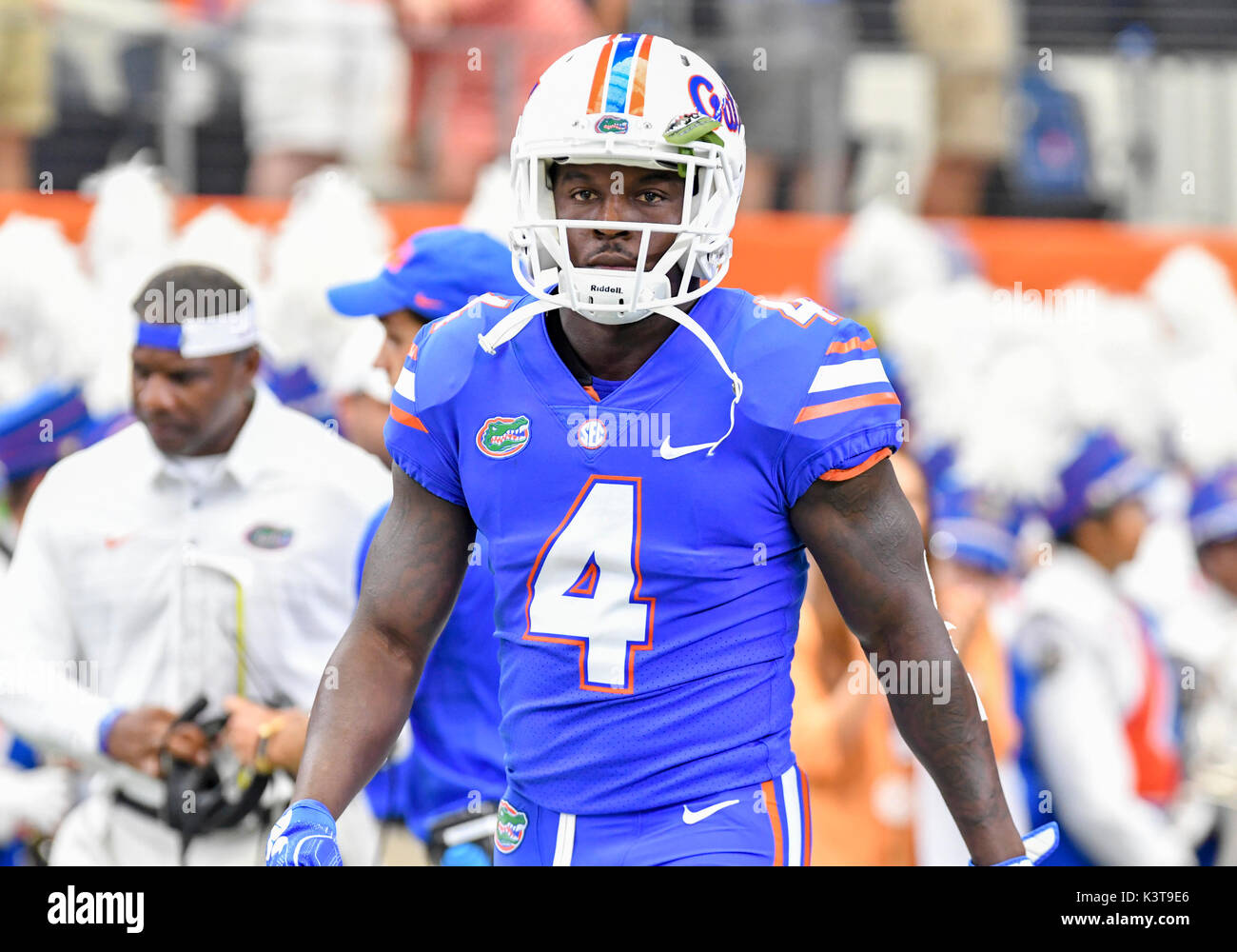 September 02, 2017: Florida Gators wide receiver Brandon Powell #4 ...