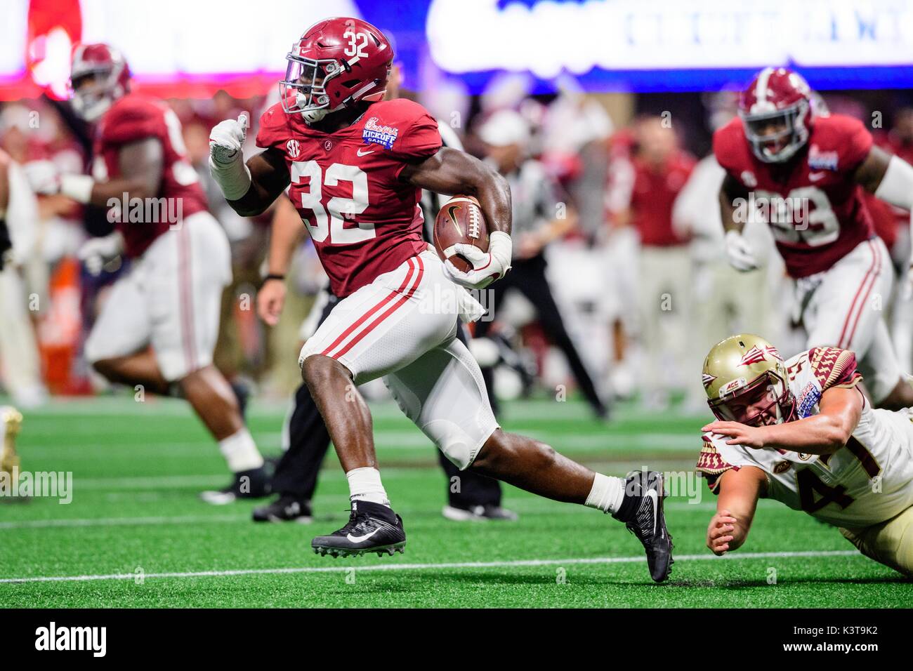 Atlanta, Georgia, USA. 02nd Sep, 2017. Alabama linebacker Rashaan Evans ...