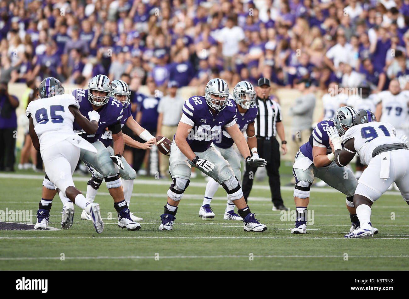 Manhattan, Kansas, USA. 02nd Sep, 2017. Kansas State Wildcats offensive ...
