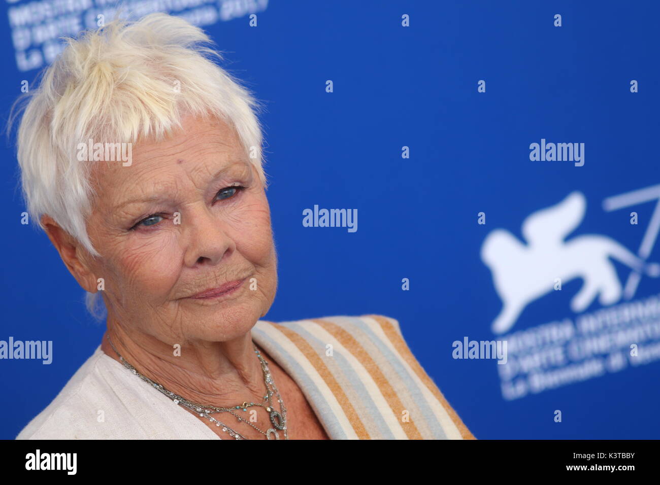 Venice, Italy. 3rd Sep, 2017.Actress Judi Dench poses during the ...