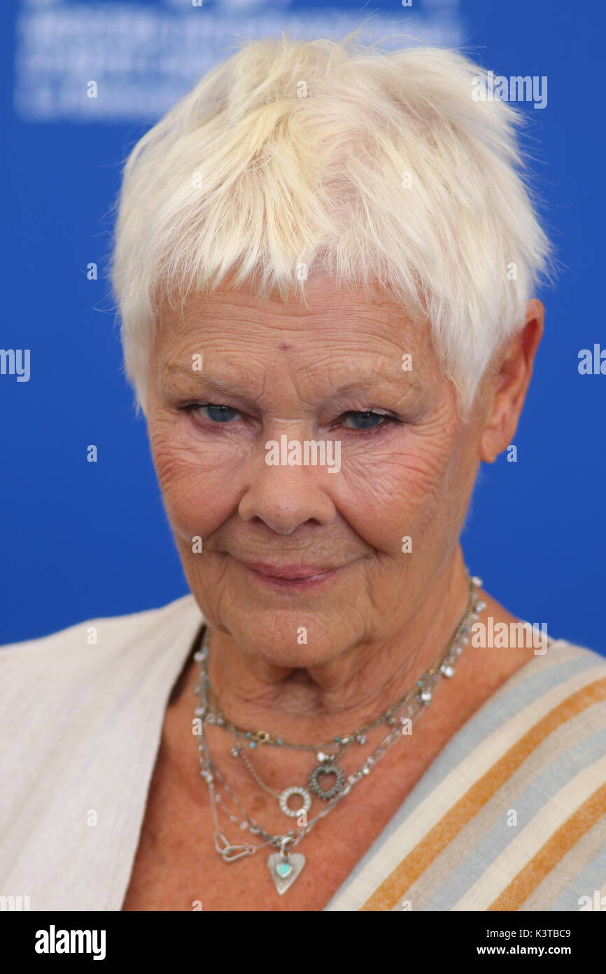 Venice, Italy. 3rd Sep, 2017.Actress Judi Dench poses during the ...