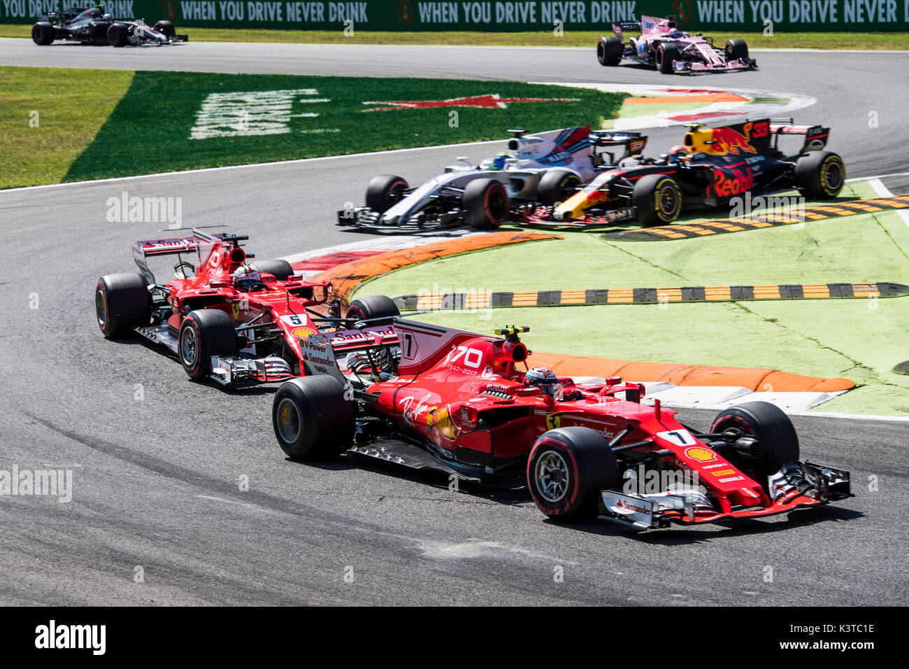 Monza, Italy. 03rd Sep, 2017. UK AND IRELAND RIGHTS ONLY Kimi Raikkonen ...