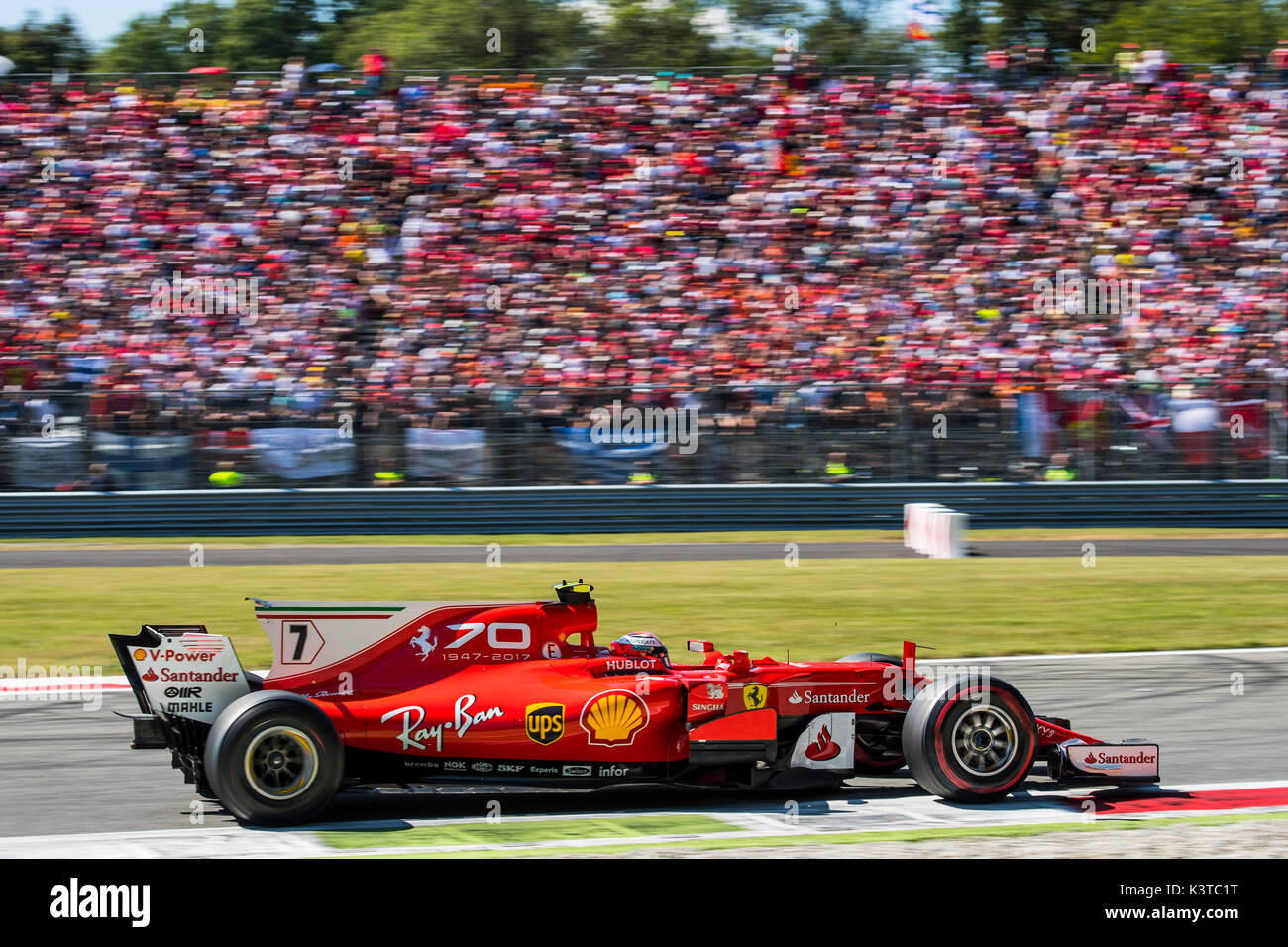 Monza, Italy. 03rd Sep, 2017. UK AND IRELAND RIGHTS ONLY Kimi Raikkonen ...