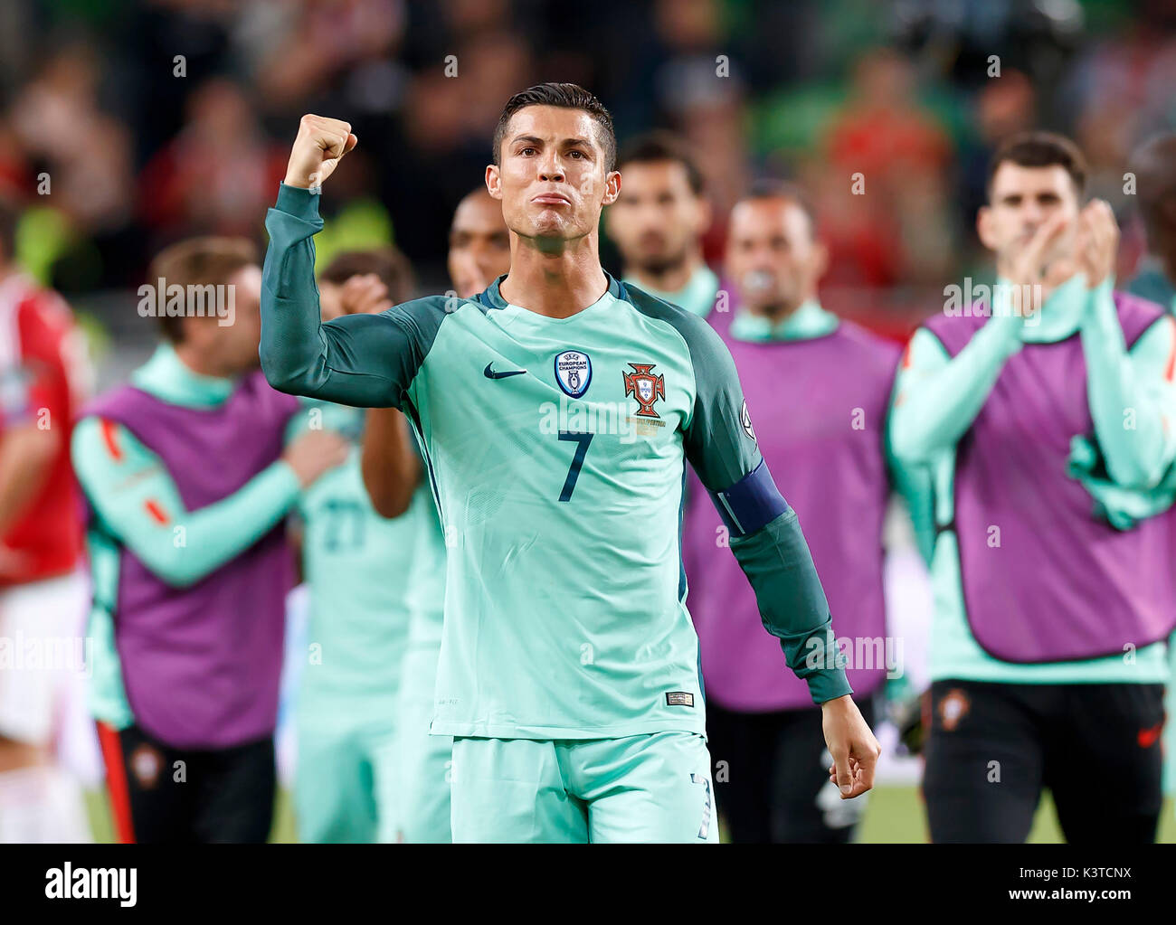 Cristiano ronaldo 2017 celebrates hi-res stock photography and images ...