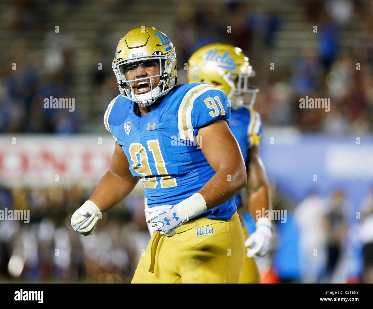 September 03, 2017 UCLA Bruins defensive lineman Jacob Tuioti-Mariner ...