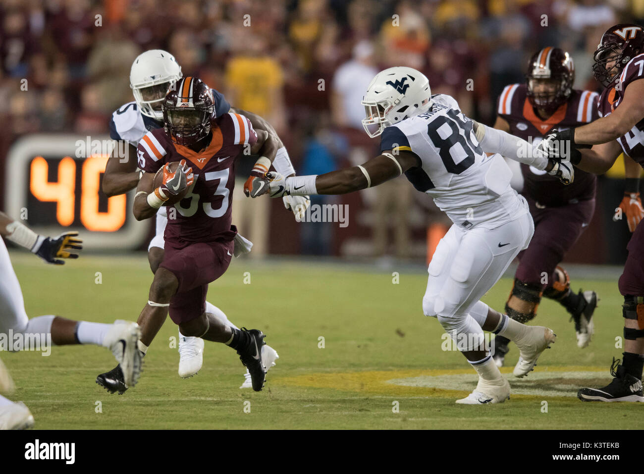 Landover, Maryland, USA. 3rd Sep, 2017. Virginia Tech Hokies running ...