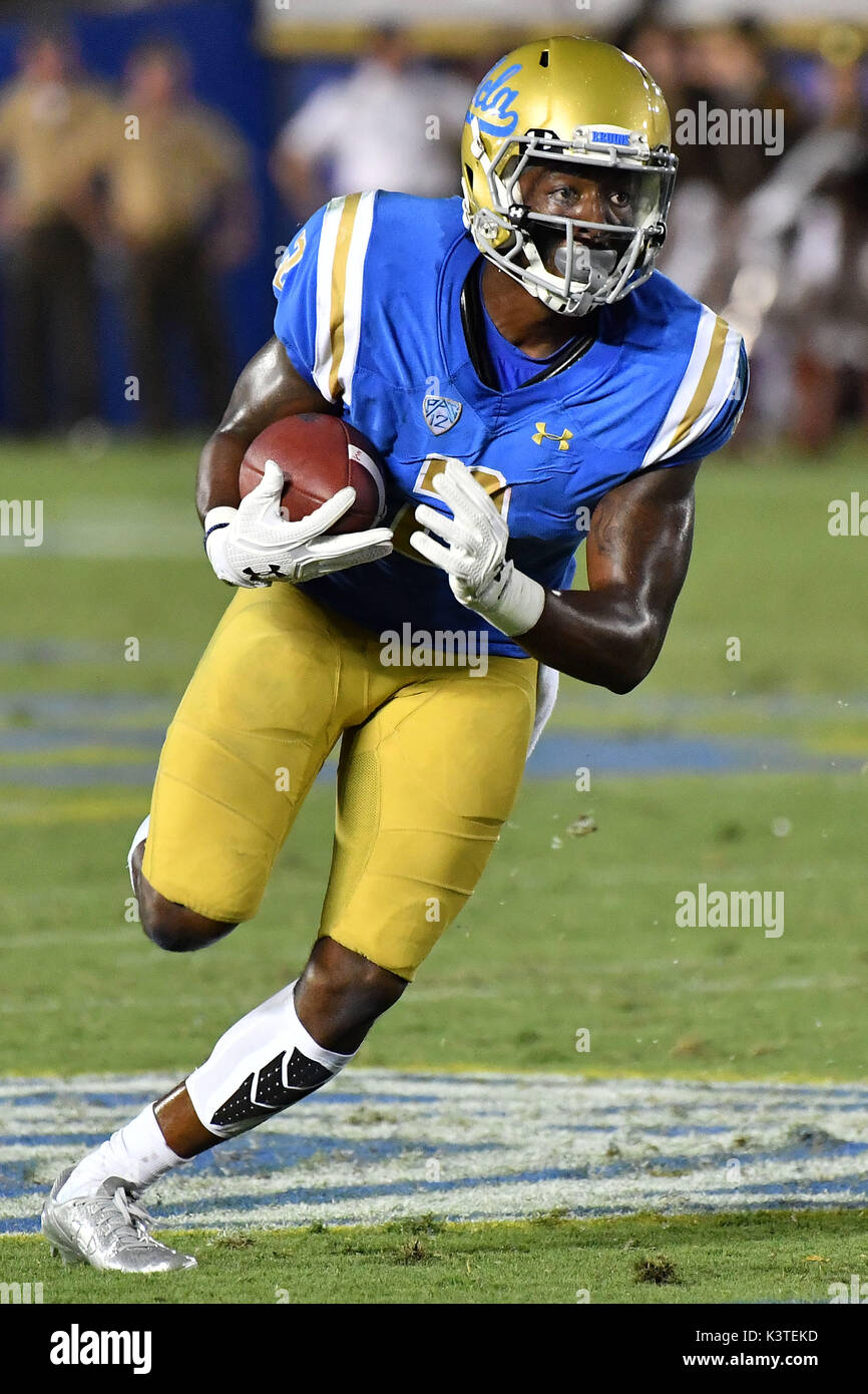 Pasadena, CA. 3rd Sep, 2017. UCLA Bruins wide receiver Jordan Lasley #2 ...