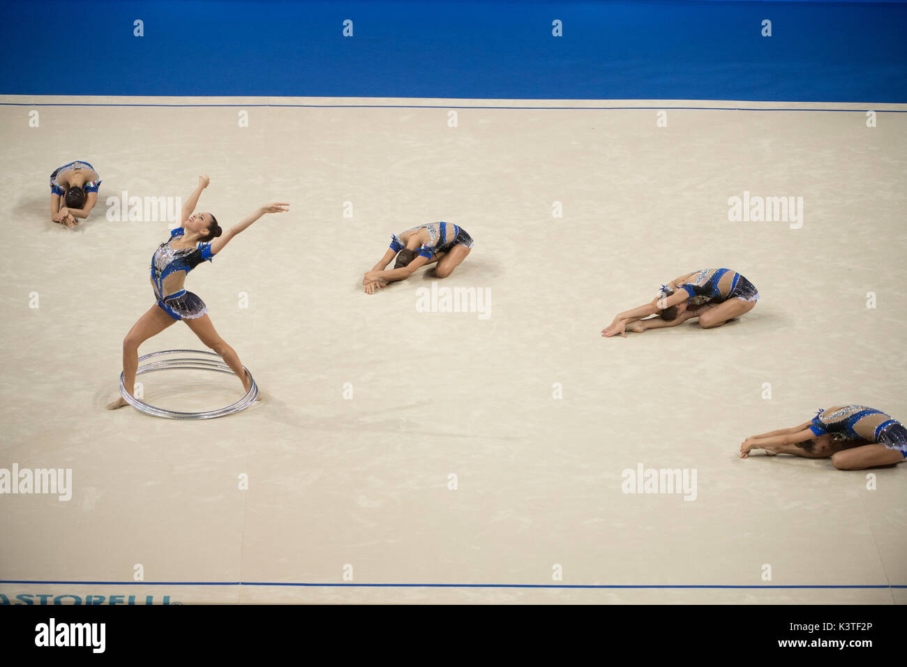 Pesaro, Italy. 3rd Sep, 2017. Italy team group (ITA) Rhythmic ...