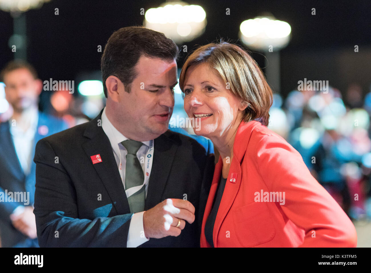 Berlin, Germany. 03rd Sep, 2017. Hubertus Heil, Malu Dreyer, during TV ...