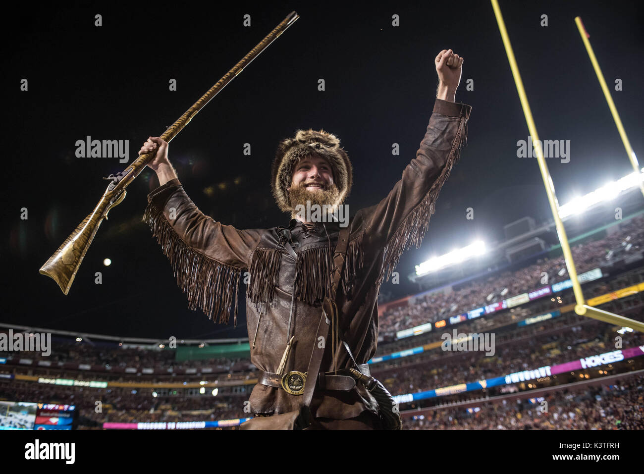 Landover, Maryland, USA. 3rd Sep, 2017. The West Virginia Mascot ...