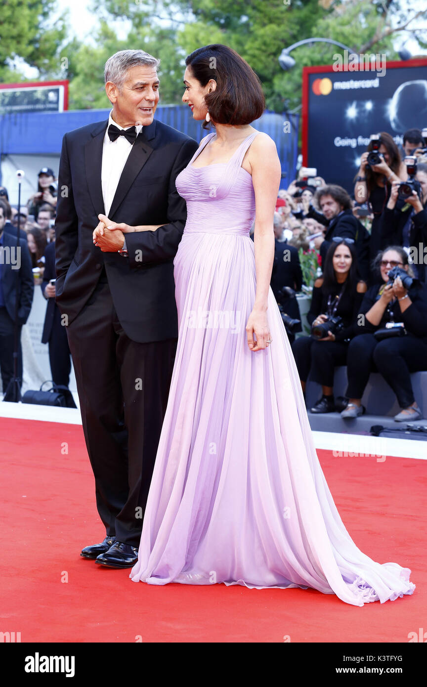 Venice, Italien. 02nd Sep, 2017. George Clooney and his wife Amal ...