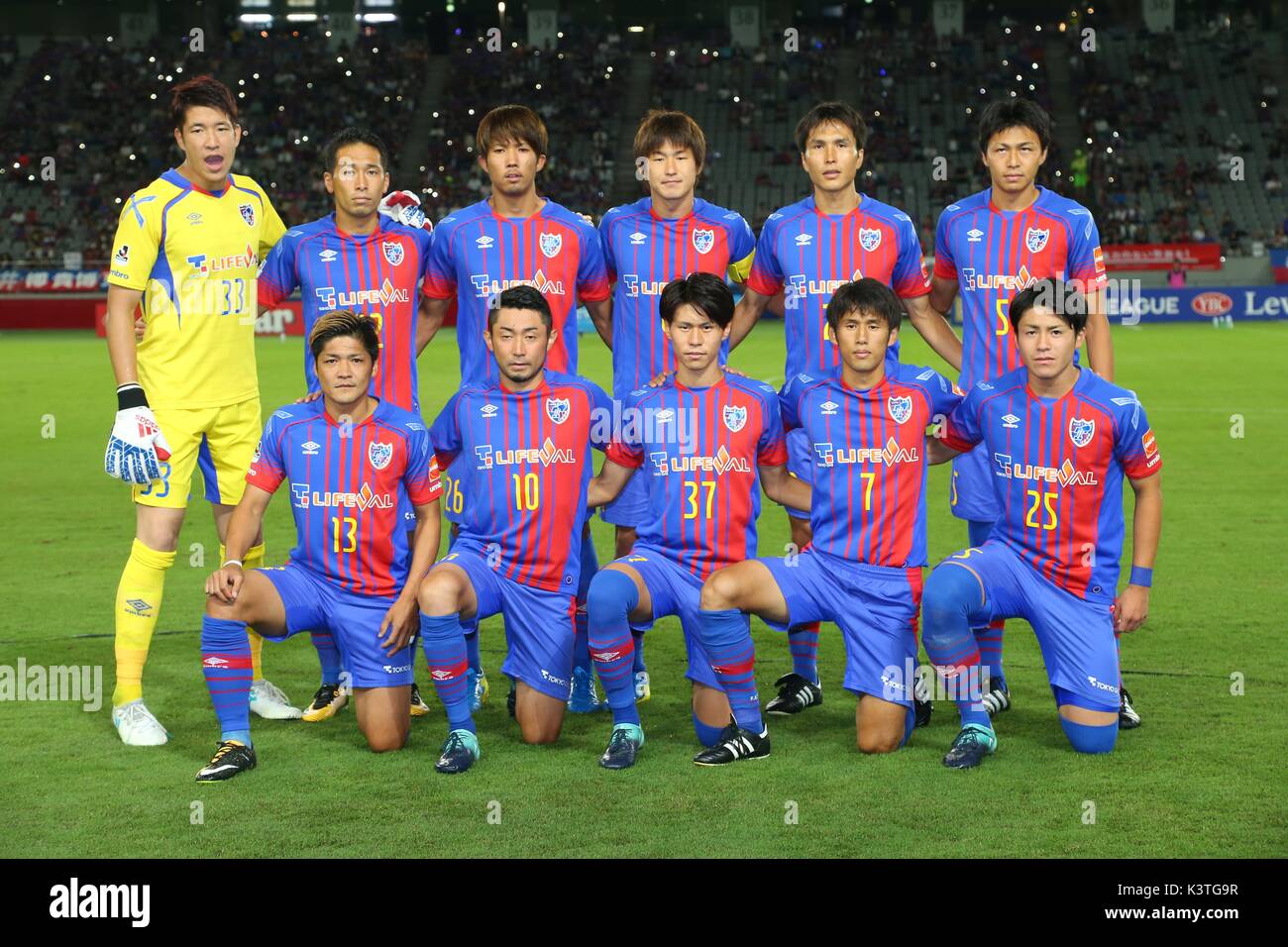 Tokyo, Japan. 3rd Sep, 2017. FCFC Tokyo team group line-up Football ...