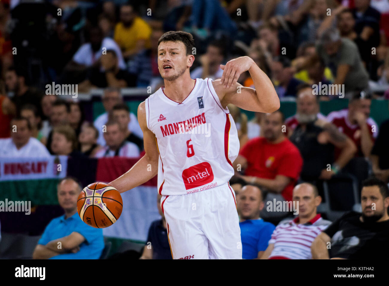 September 2, 2017: Suad Sehovic #6 (MNE) during the FIBA Eurobasket ...