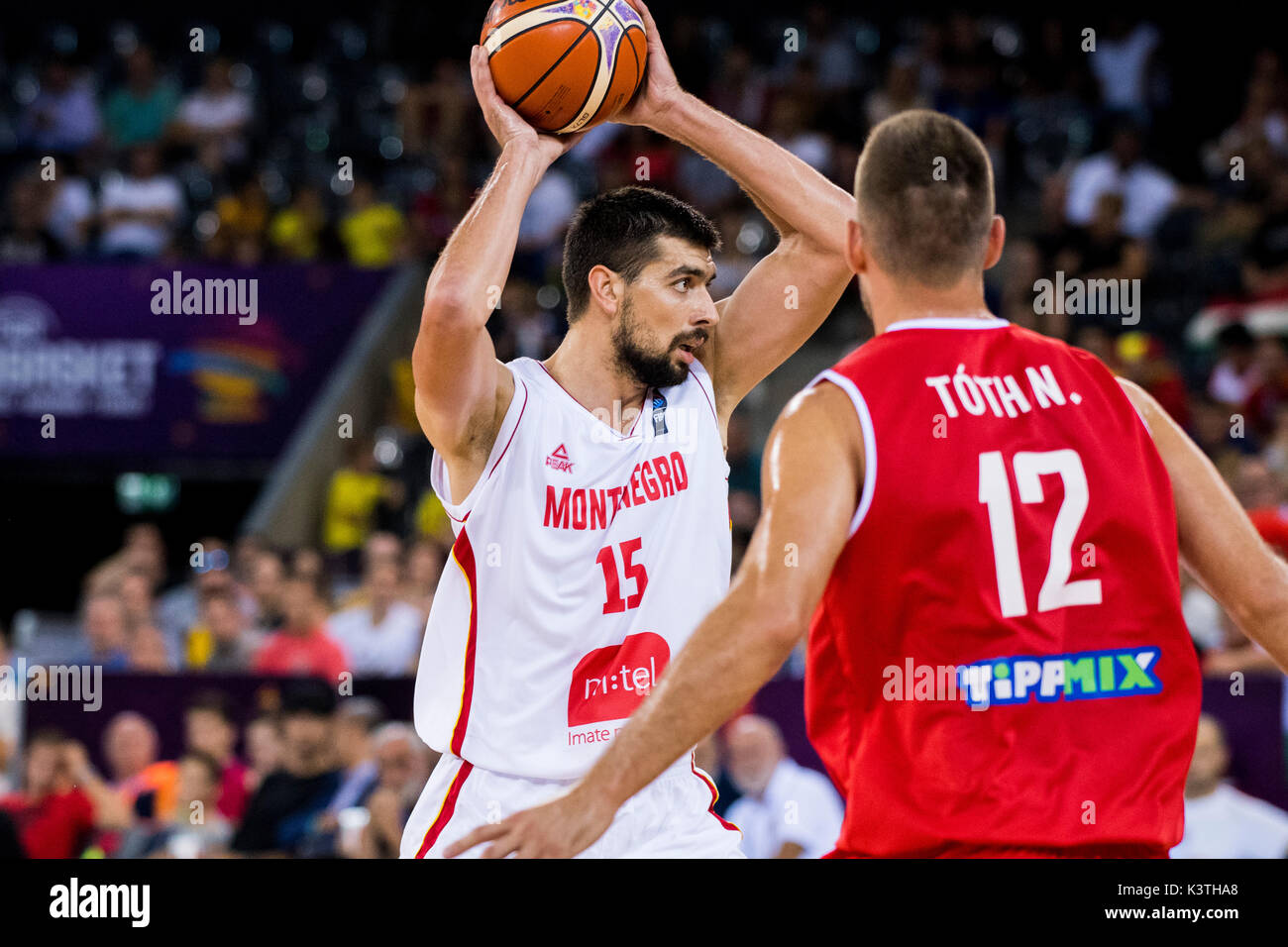 September 2, 2017: Filip Barovic #15 (MNE) during the FIBA Eurobasket ...