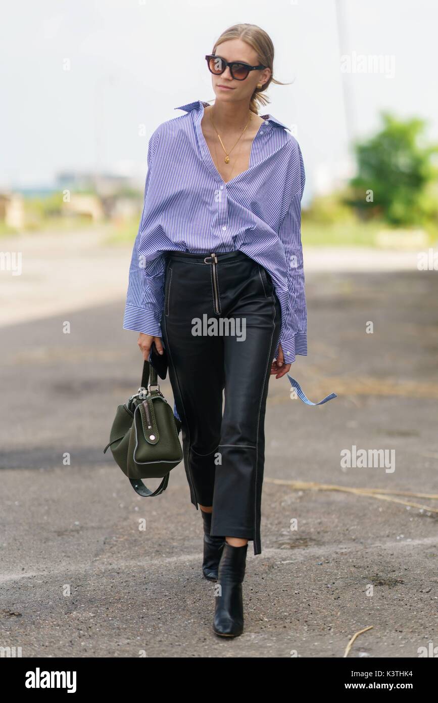 Copenhagen, Denmark. 09th Aug, 2017. Tine Andrea posing outside the By ...