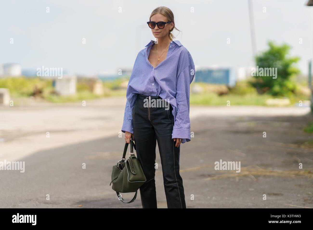 Copenhagen, Denmark. 09th Aug, 2017. Tine Andrea posing outside the By ...