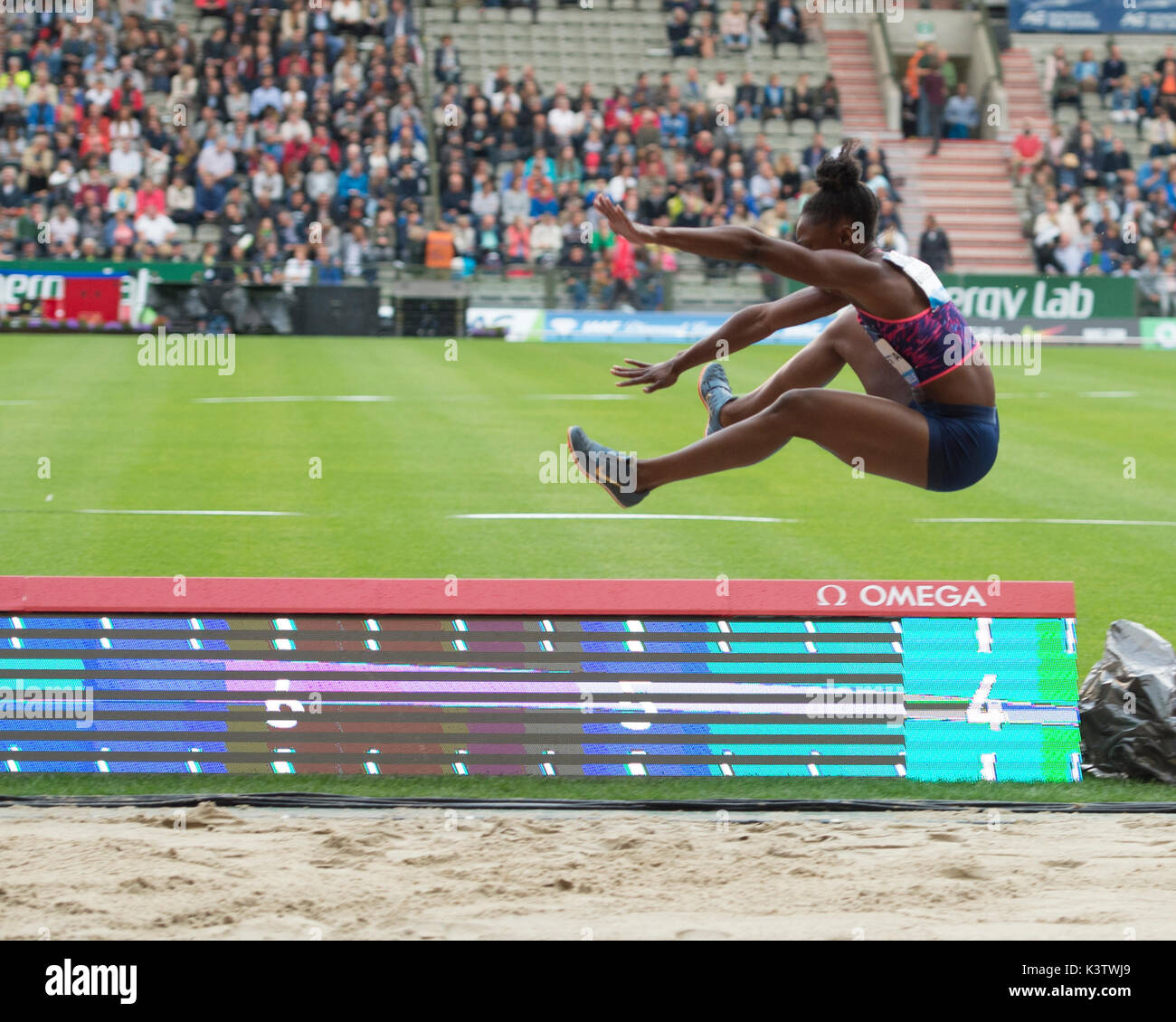 Tianna Bartoletta in action during IAAF Diamond League at King Baudouin ...