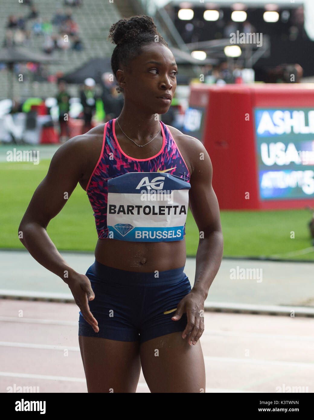 Tianna Bartoletta in action during IAAF Diamond League at King Baudouin ...