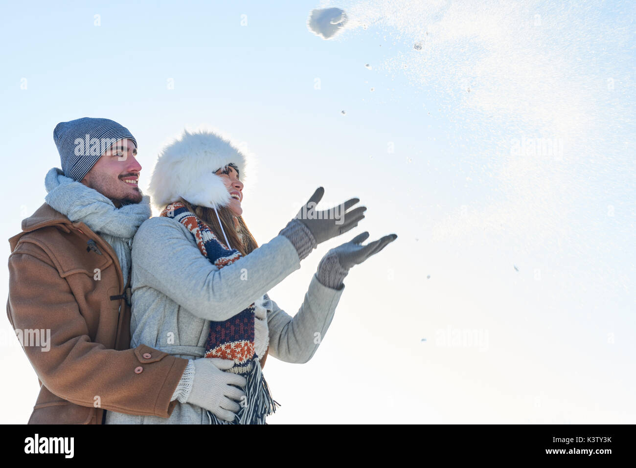 Throwing snowballs hi-res stock photography and images - Alamy
