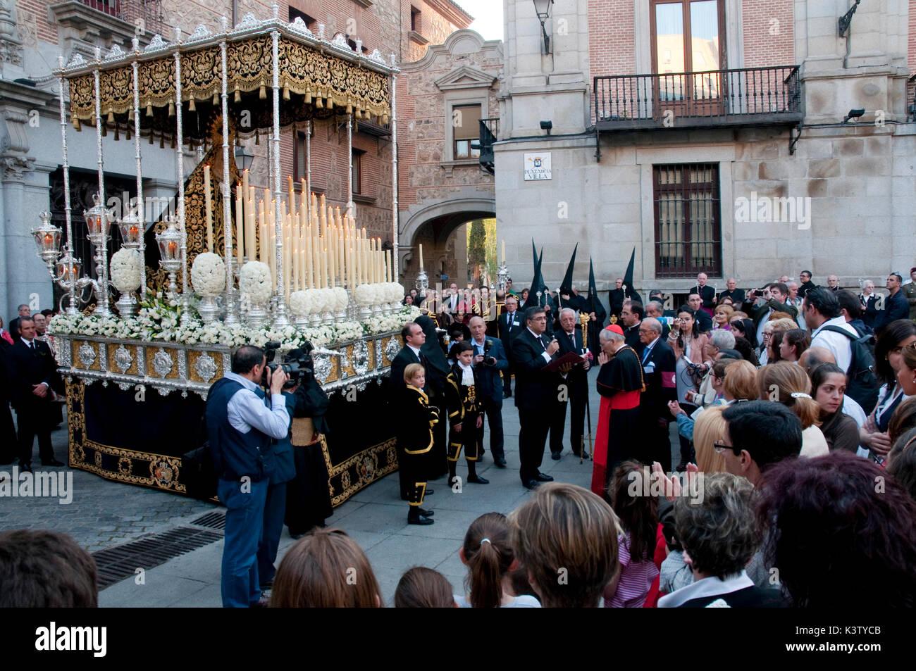 Holy Week procession, Plaza de la Villa. Madrid, Spain Stock Photo - Alamy