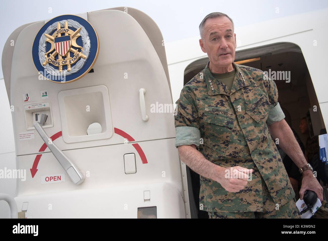 U.S. Joint Chiefs of Staff Chairman Joseph Dunford arrives at Fort ...